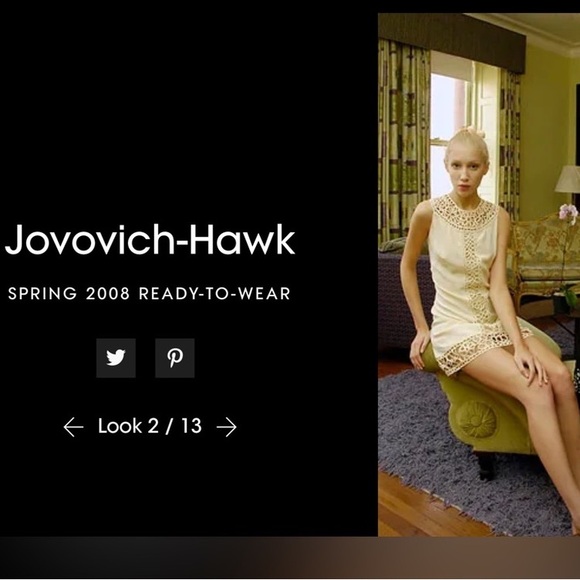 jovovich hawk | Dresses | Jovovichhawk Cream Mini Dress From Vogue Mag ...